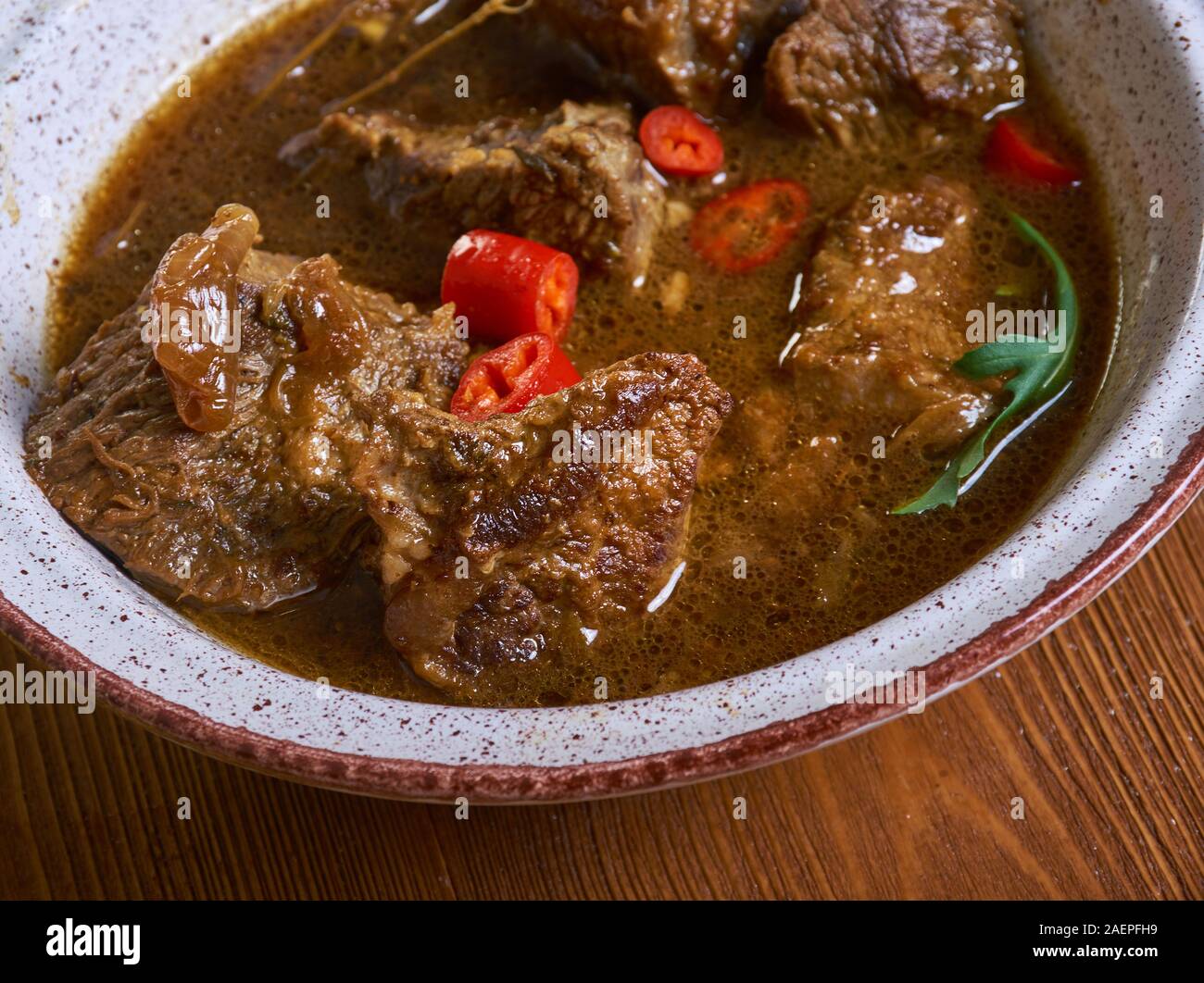 Bangaou, lamb stew, Chadian cuisine, Traditional assorted African ...