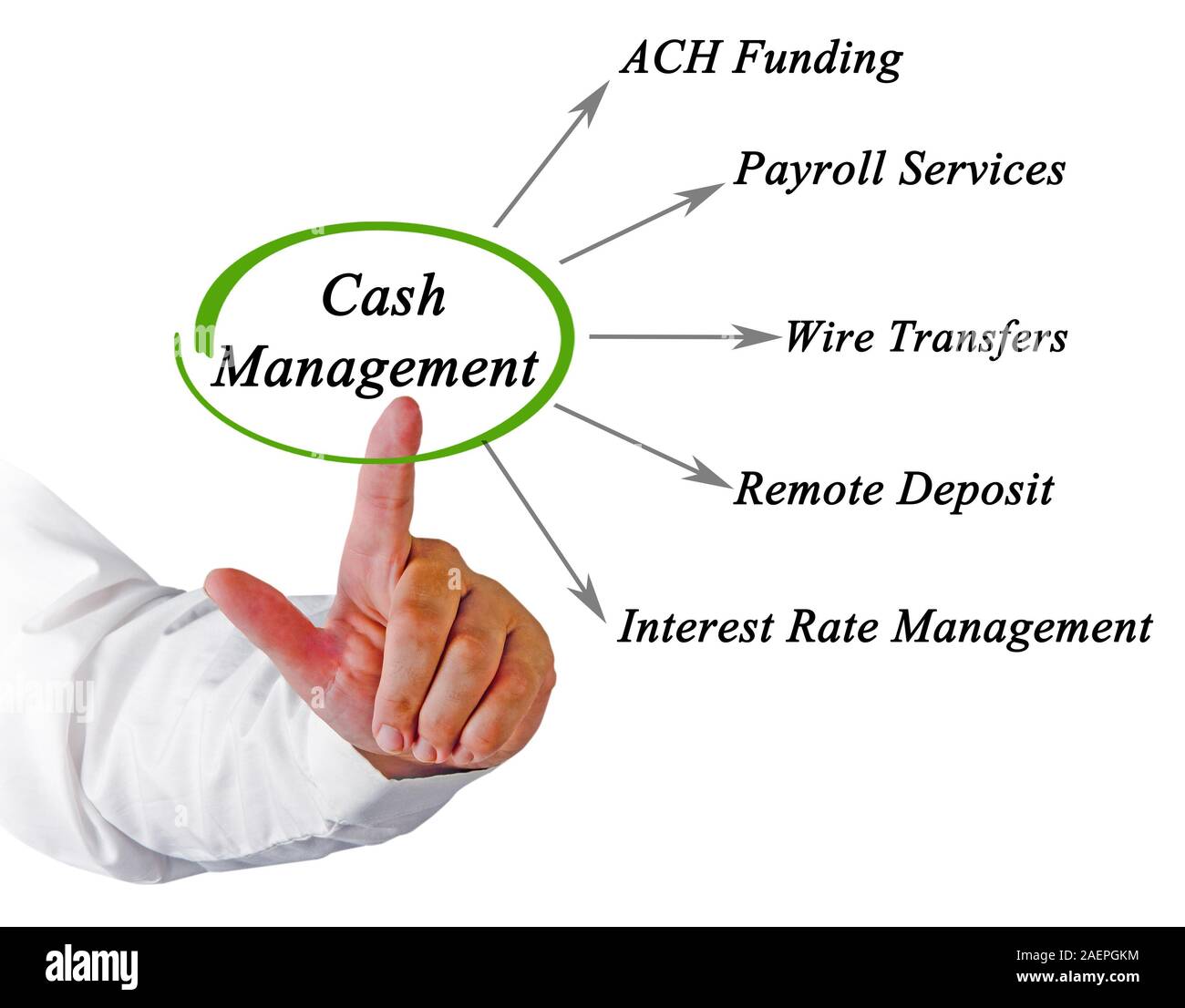 Components of cash Management Stock Photo - Alamy