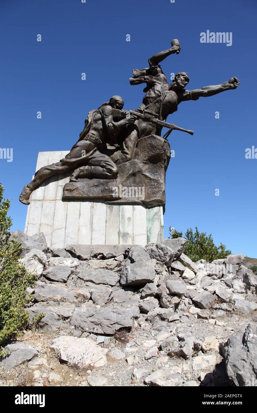 Monument to Partisans led by Enver Hoxha who killed 60 German soldiers ...