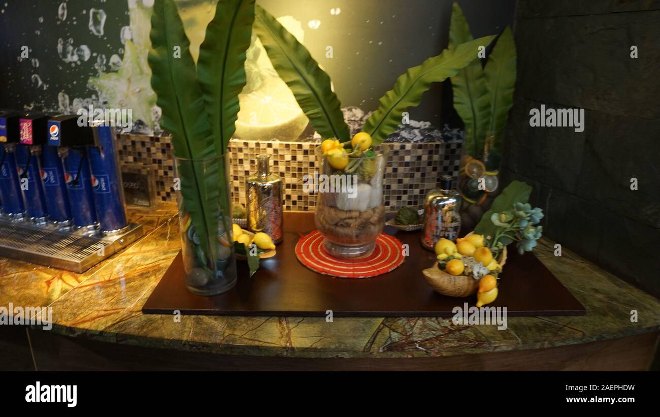 JRC Global Buffet displays in Watford, London, United Kingdom Stock ...