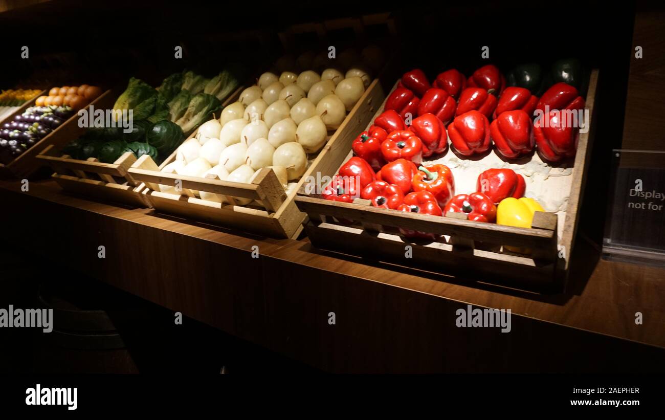 JRC Global Buffet displays in Watford, London, United Kingdom Stock ...