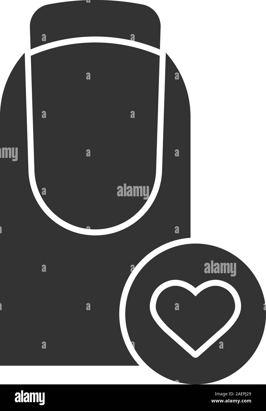 Nails care glyph icon. Favorite manicure type. Silhouette symbol ...