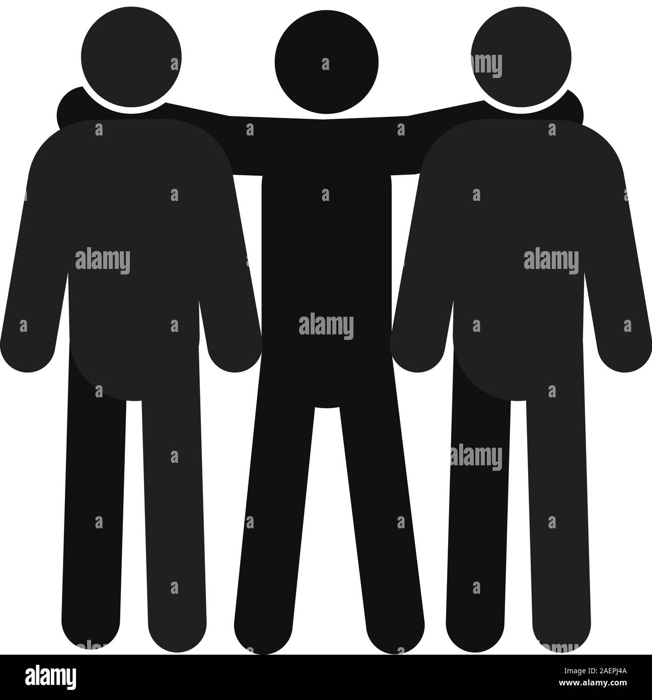 Embracing people silhouette icon. Friends meeting. Friendship. Isolated ...