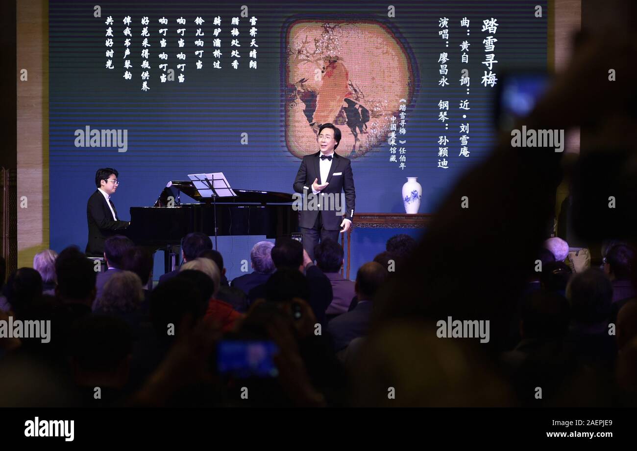 Beijing, China. 10th Dec, 2019. Liao Changyong, a famous baritone ...