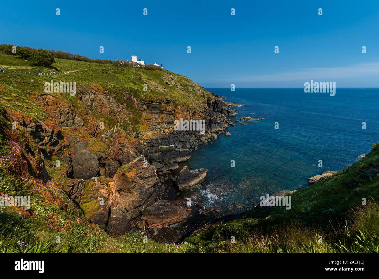 Lizard Point Lighthouse in South Cornwall, England, United Kingdom ...
