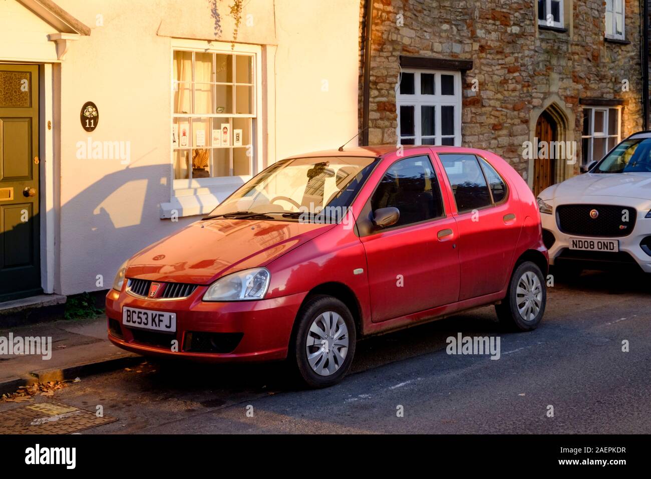 A Red 2004 model Rover Cityrover Car. Based on the Tata Indica Stock ...