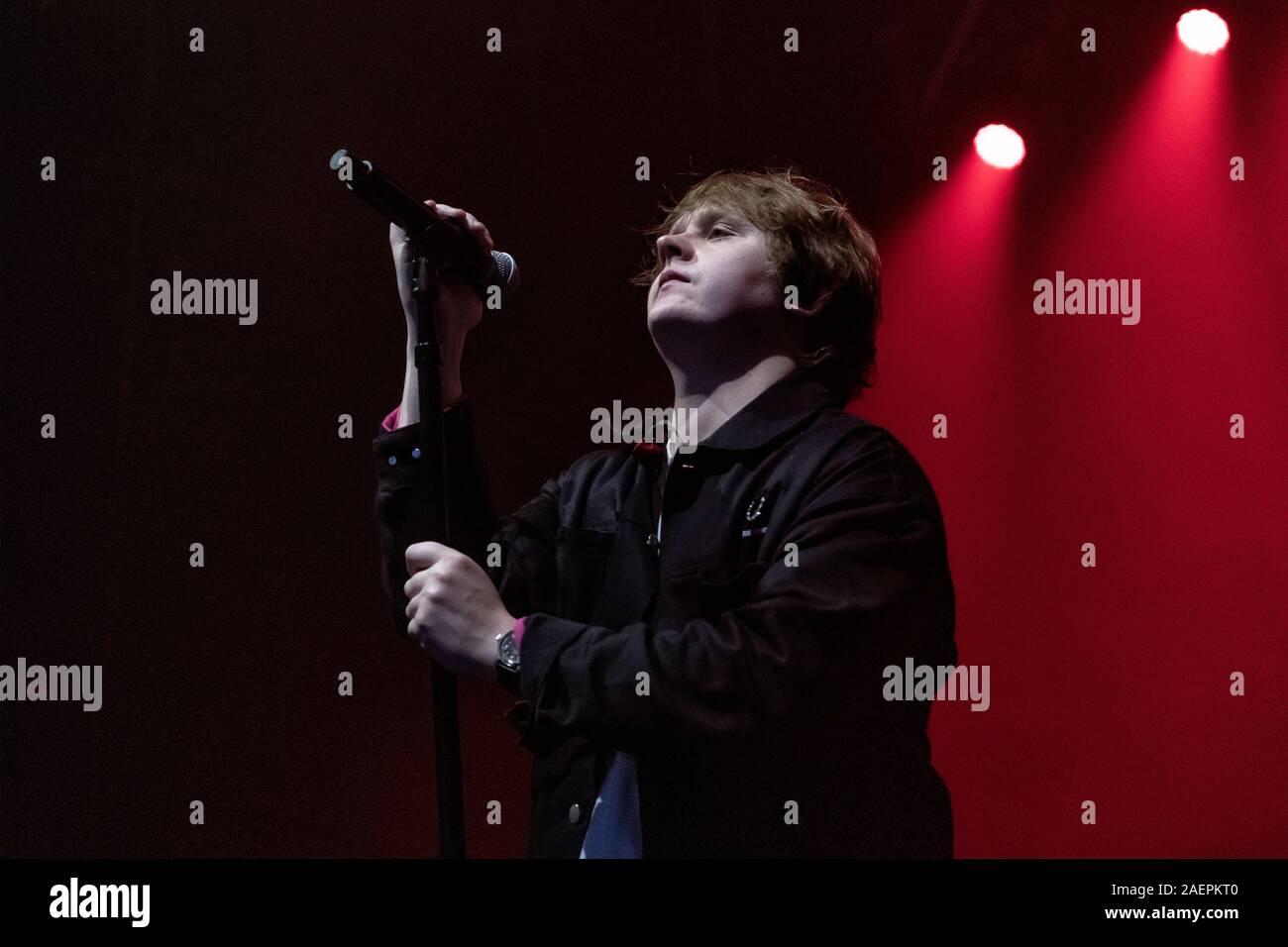 Musician Lewis Capaldi live on stage in Glasgow, Scotland, December ...