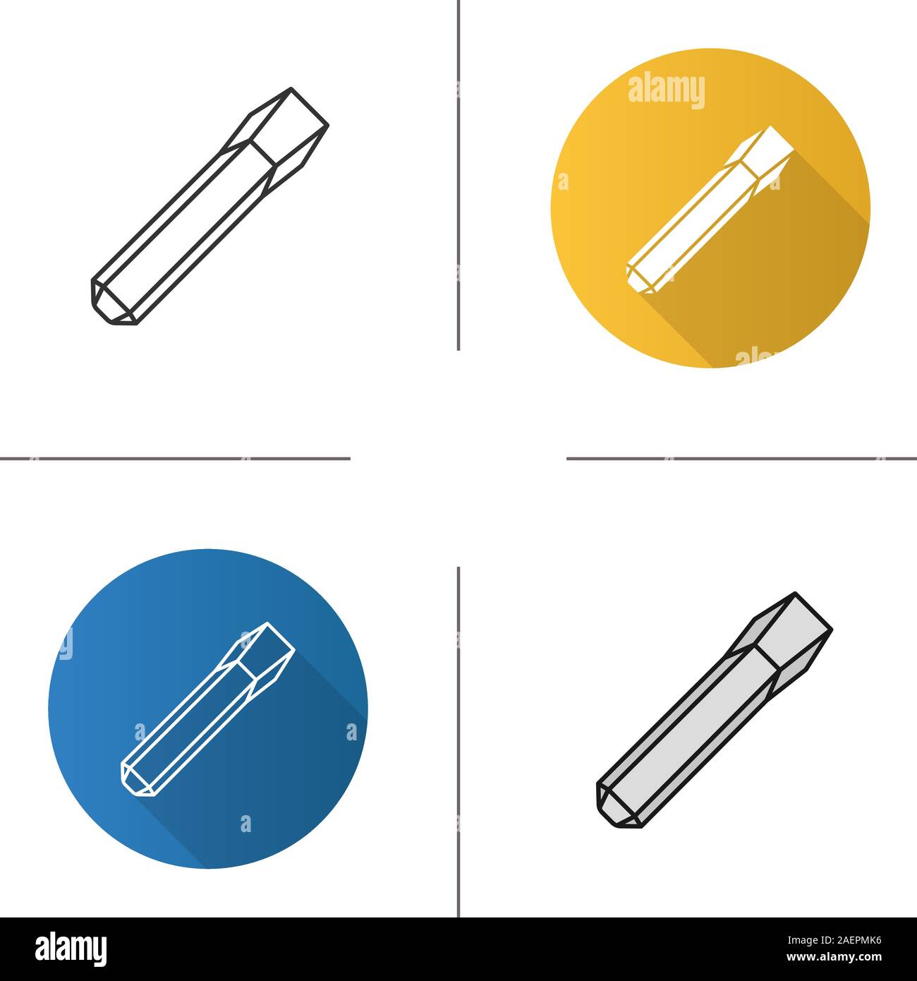 Chisel bit Stock Vector Images - Alamy