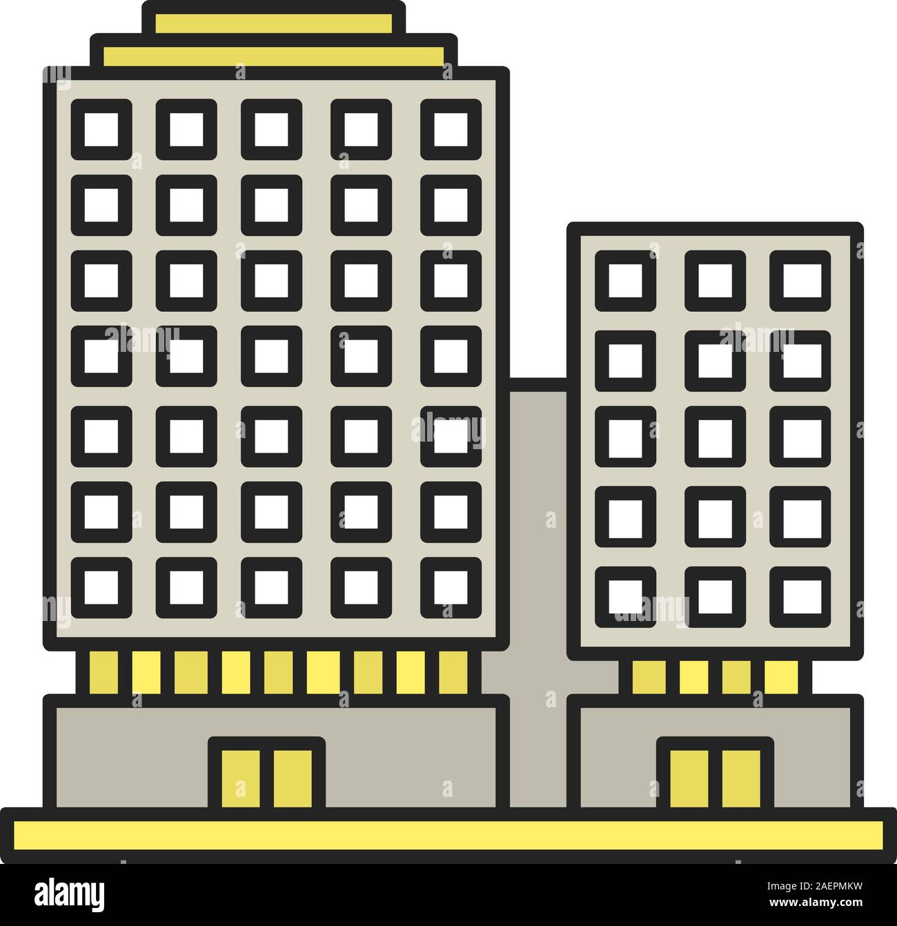 Multi storey housing block Stock Vector Images - Alamy