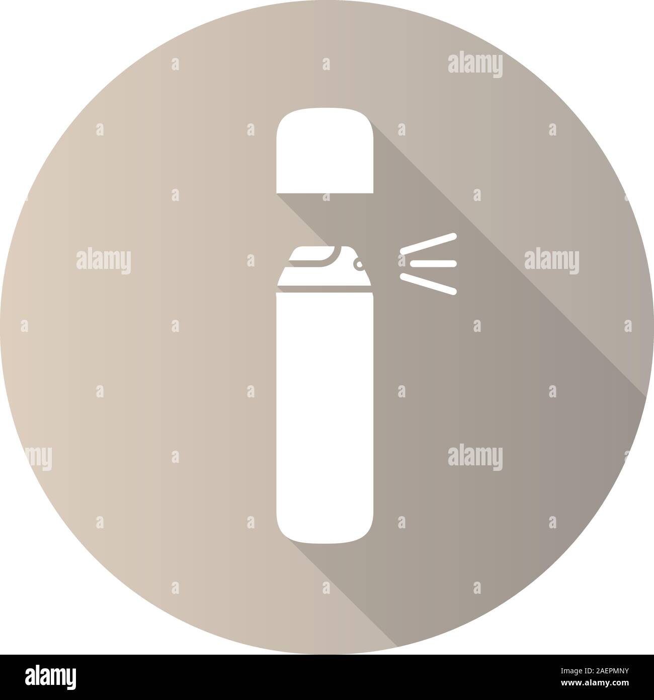 Deodorant Flat Design Long Shadow Glyph Icon Spray Antiperspirant