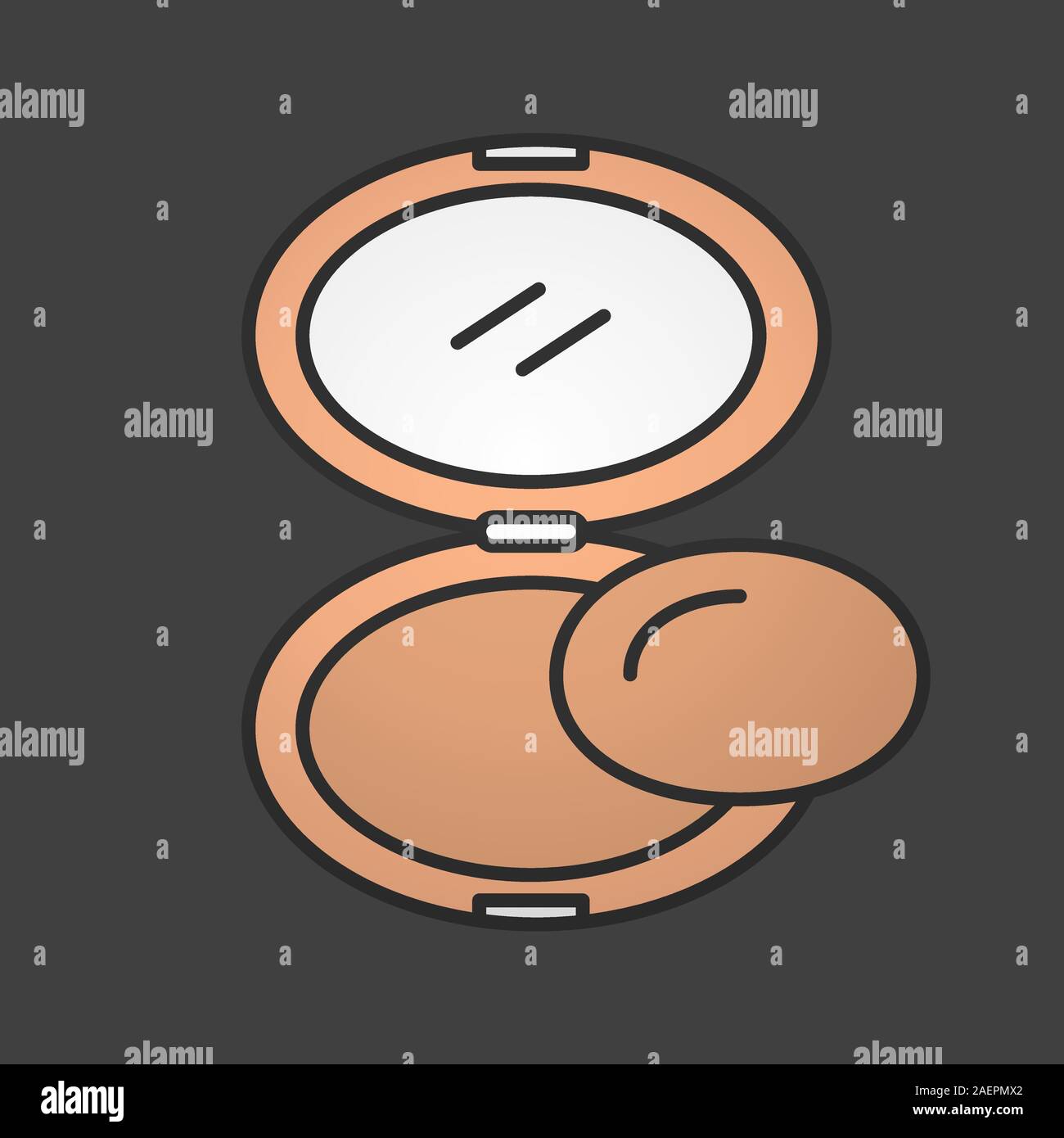 Powder color icon. Rouge. Isolated vector illustration Stock Vector ...