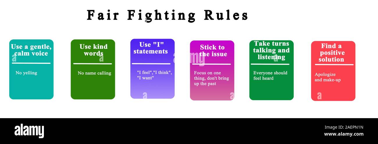 Six Rules for Fair Fighting Stock Photo - Alamy