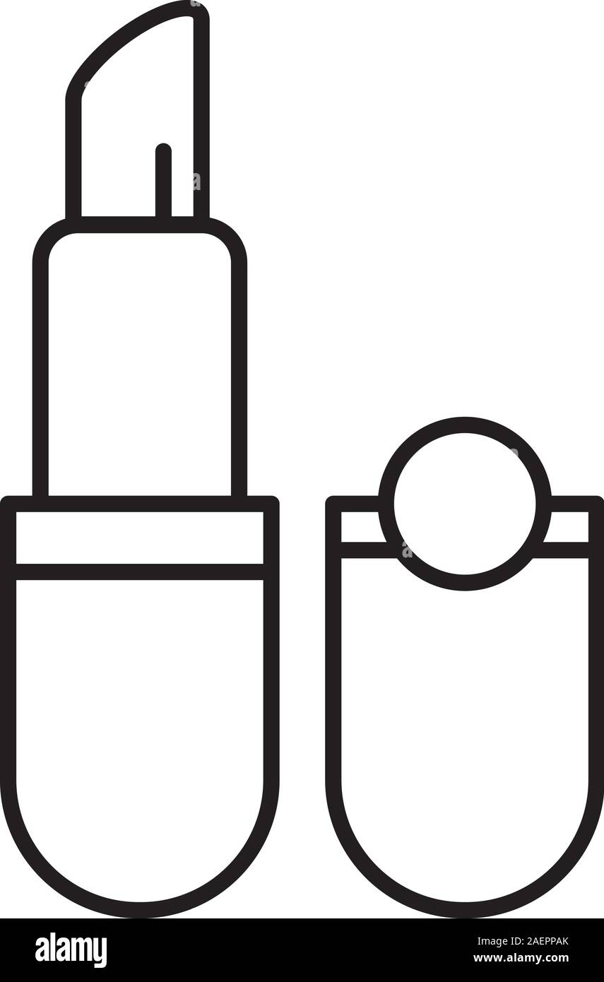 Lipstick linear icon. Thin line illustration. Pomade. Contour symbol ...