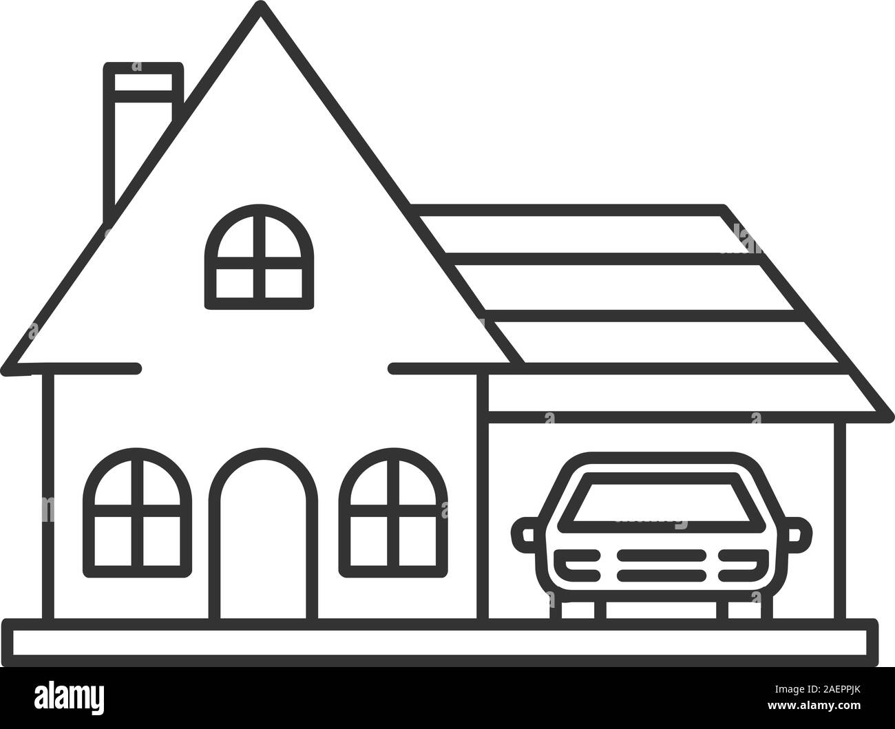 Cottage House Clipart Outline