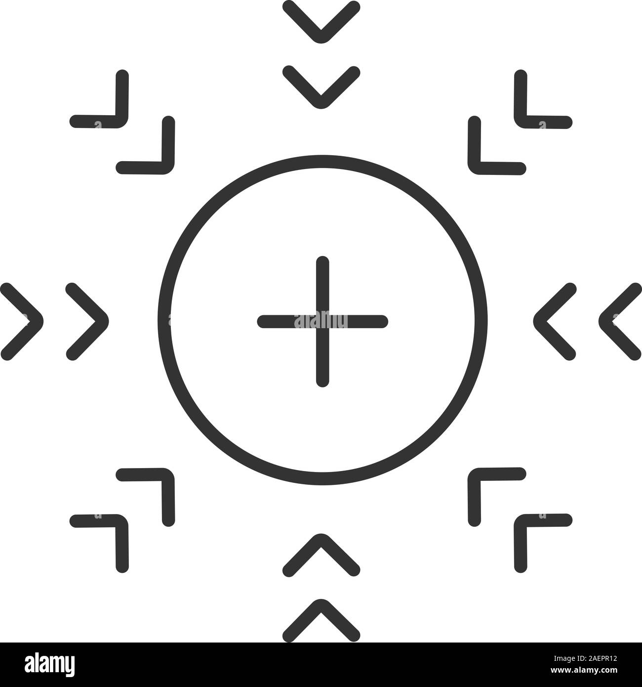 Attraction symbol linear icon. Thin line illustration. Positively ...