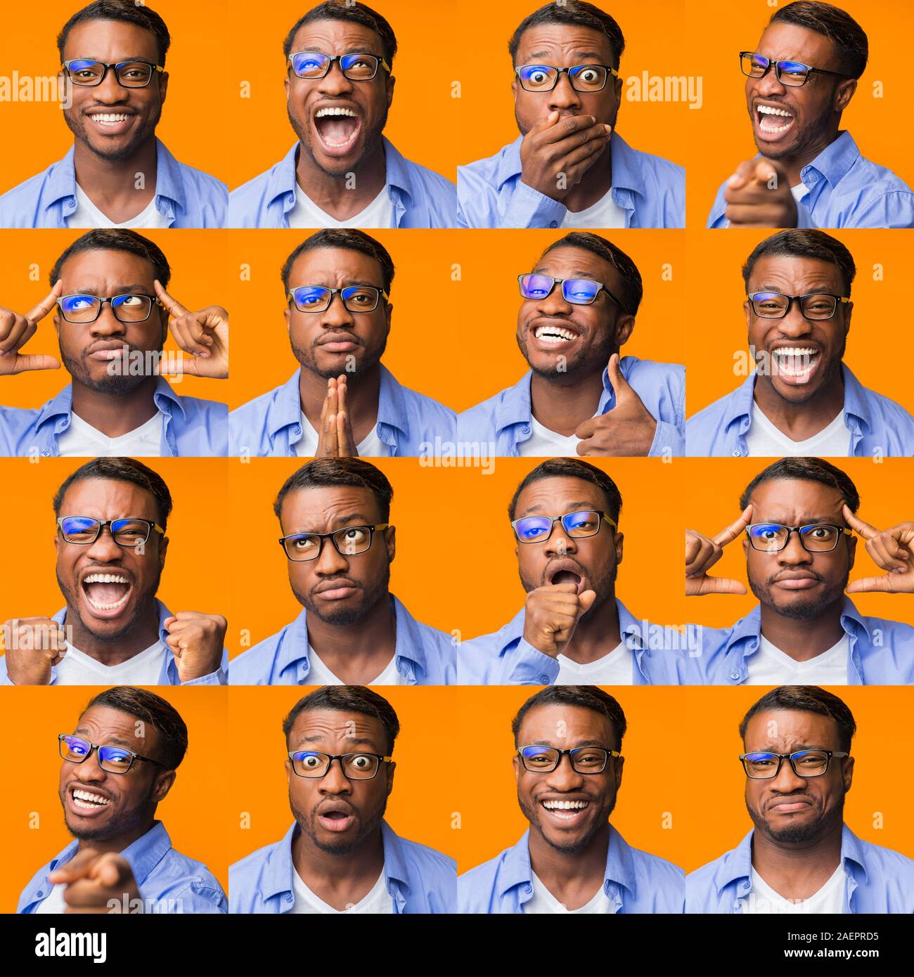 Expressing different emotions hi-res stock photography and images - Alamy