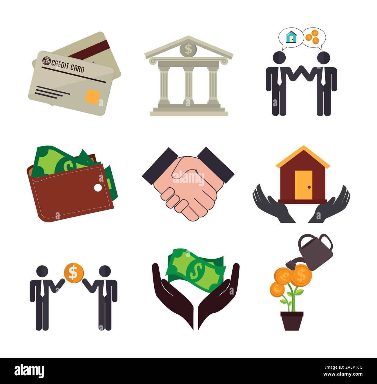 bundle of finance set icons Stock Vector Image & Art - Alamy