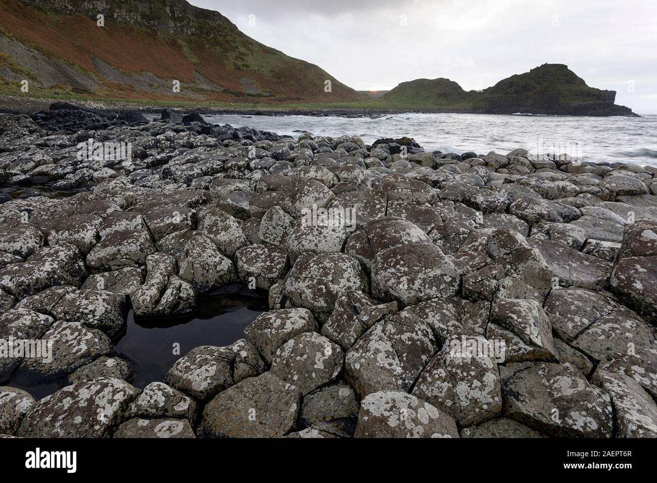 People at Giant's Causeway, Co. Antrim, Northern Ireland Stock Photo ...