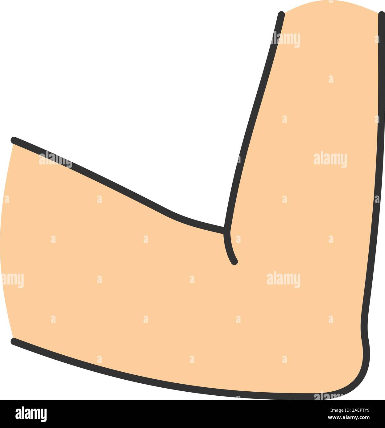 Elbow joint color icon. Isolated vector illustration Stock Vector Image ...