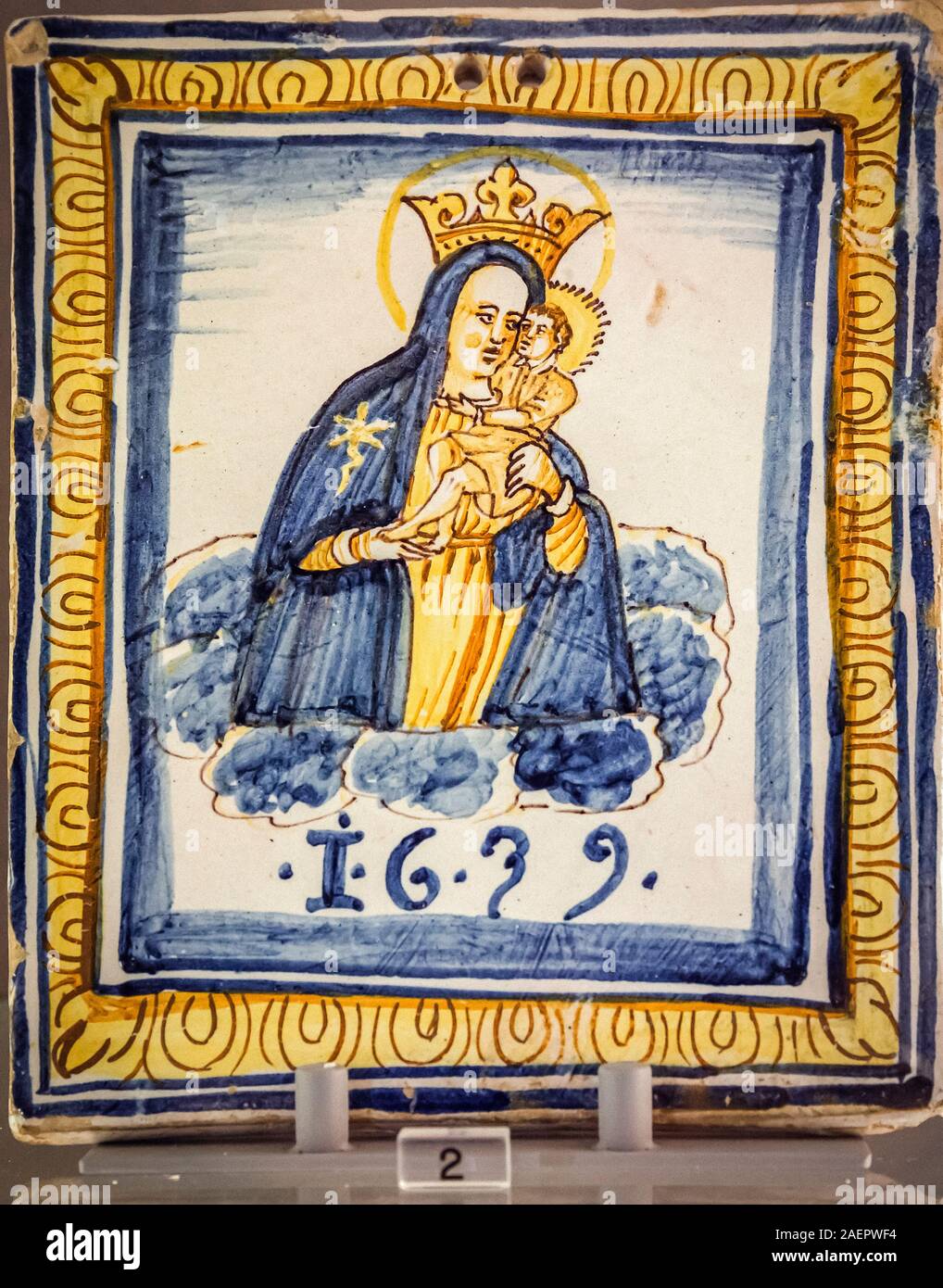 Italy Emilia Romagna Faenza: International ceramics museum: Tile with ...