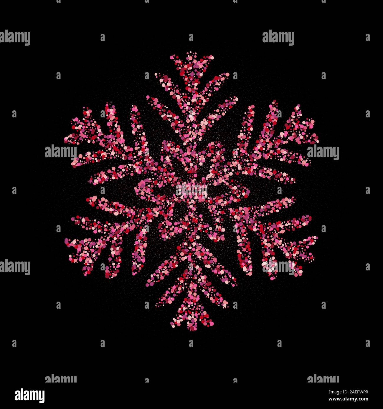 red glitter snowflakes texture isolated on white background. Vector ...