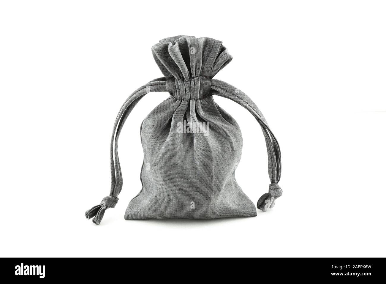 small fabric pouch isolated on white background Stock Photo - Alamy