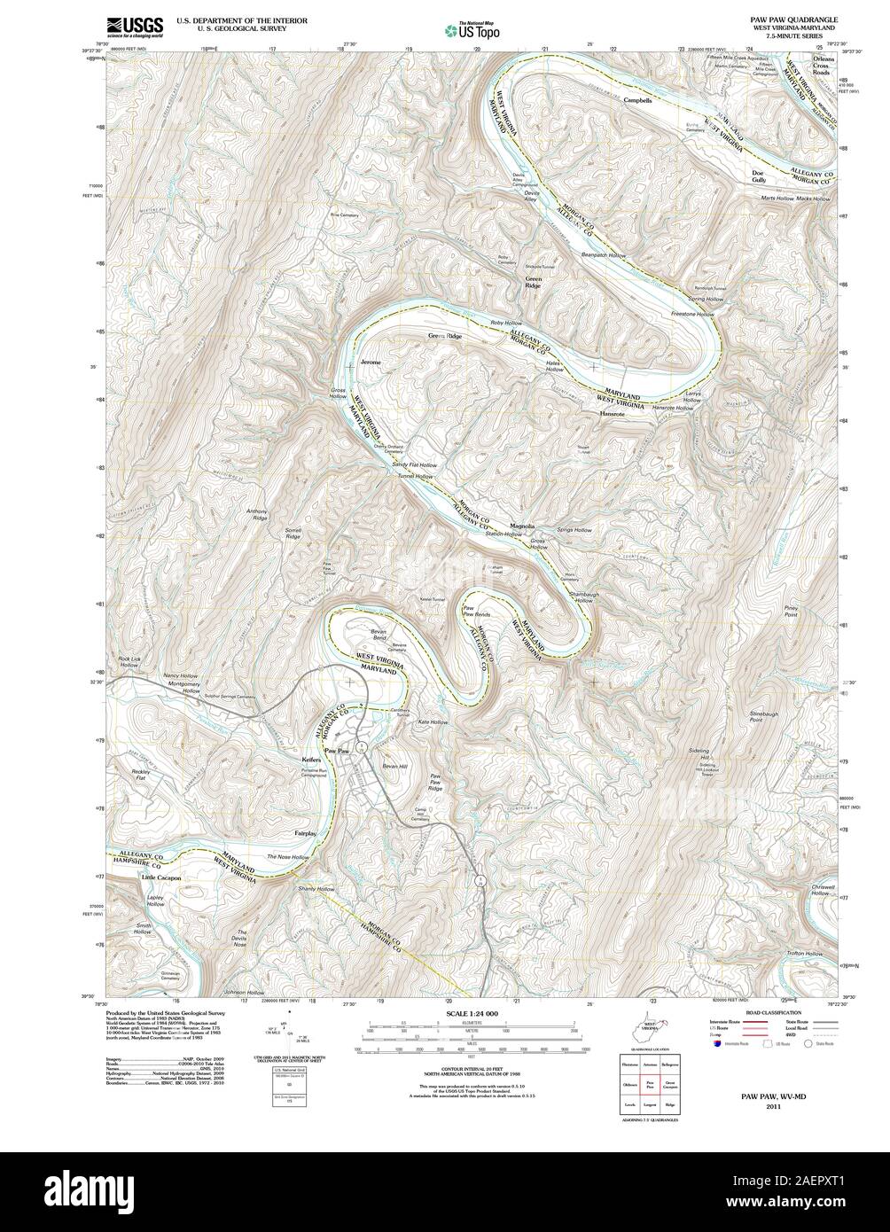 Map of paw paw Cut Out Stock Images & Pictures - Alamy