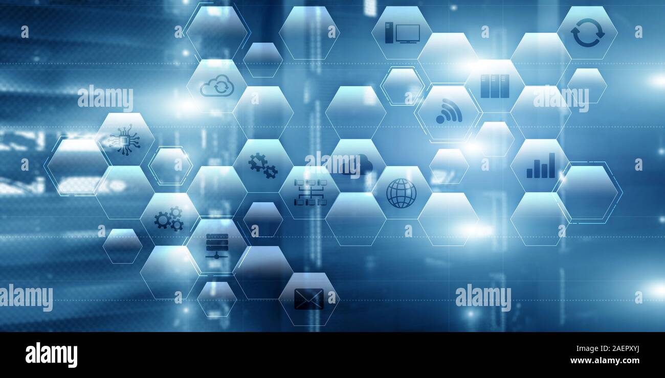 Information communication technology concept. Abstract background with ...