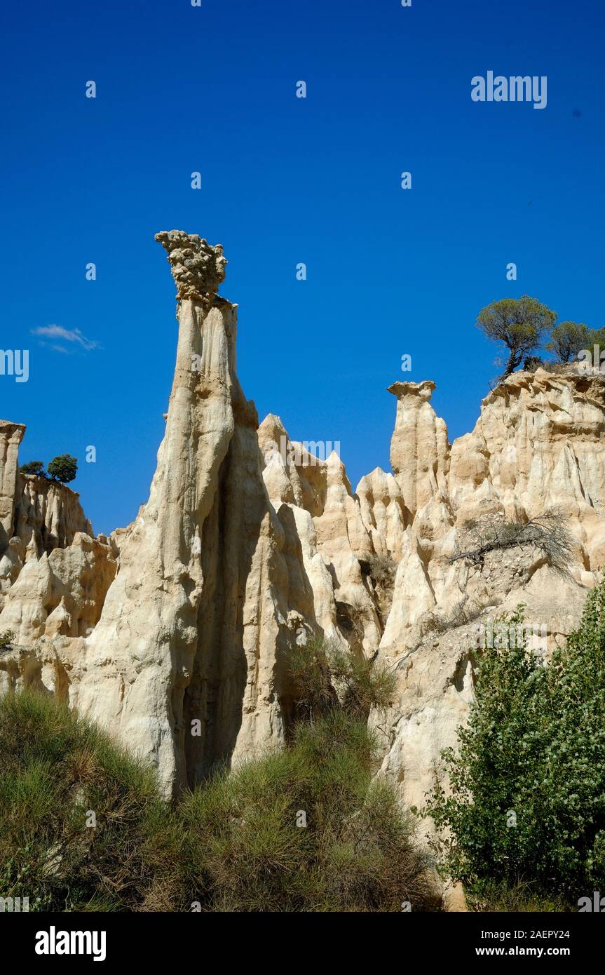 Weathered Sedimentary Rocks, creating Fairy Chimneys or Hoodoo Rock ...