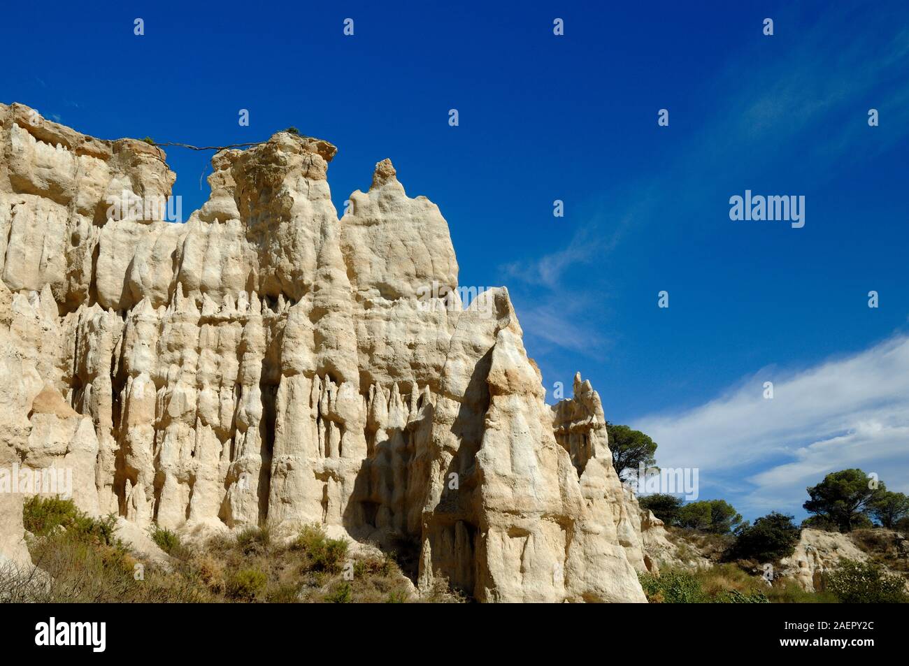 Weathered Sedimentary Rocks, creating Fairy Chimneys or Hoodoo Rock ...
