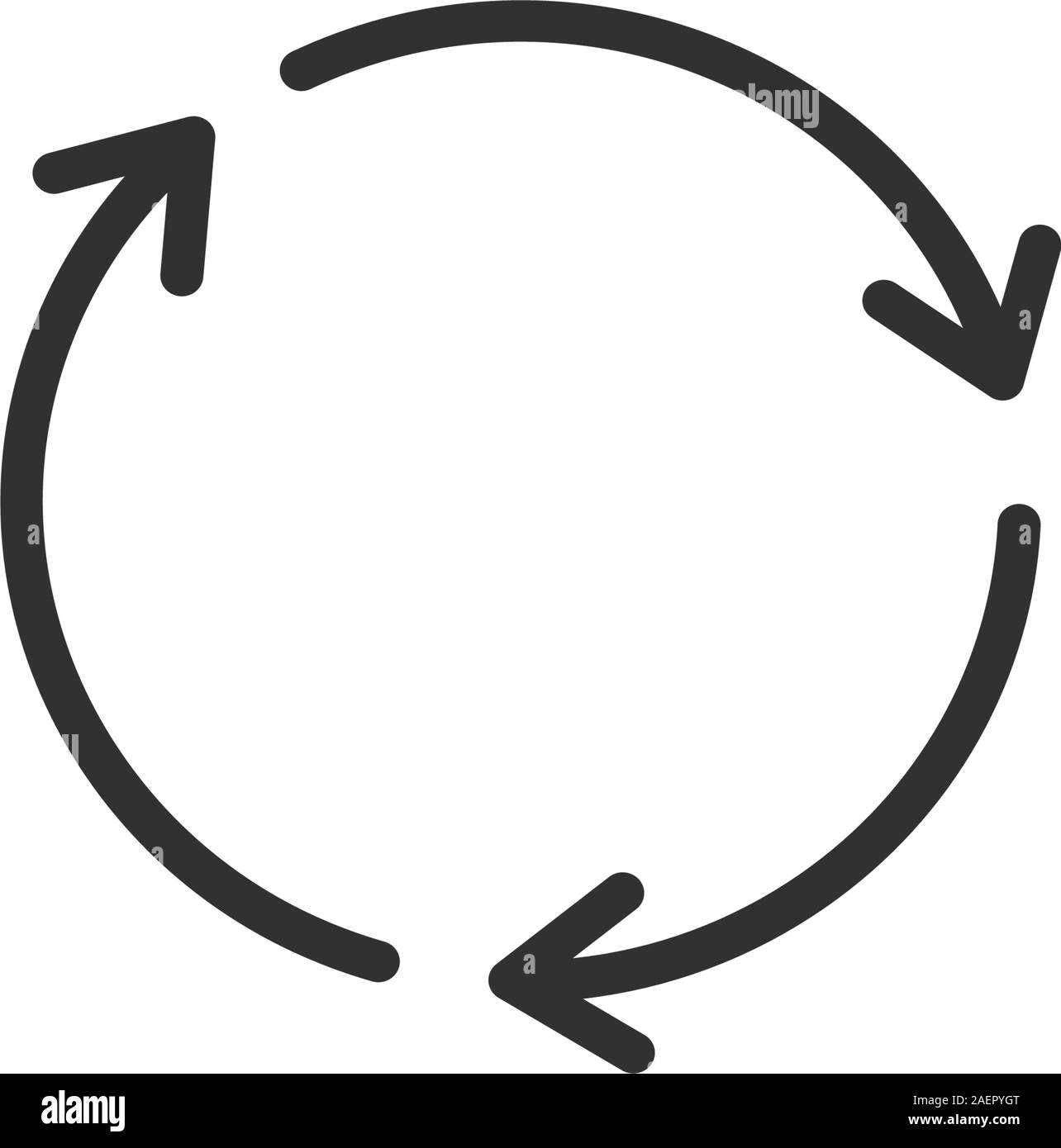 Three linear Rotation arrows icon. Stock Vector illustration isolated on white background Stock ...