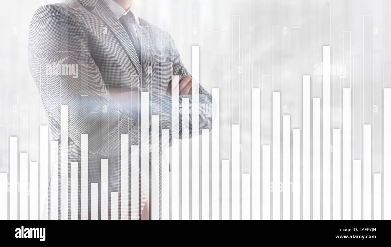 Business and finance graph on blurred background. Trading, investment ...