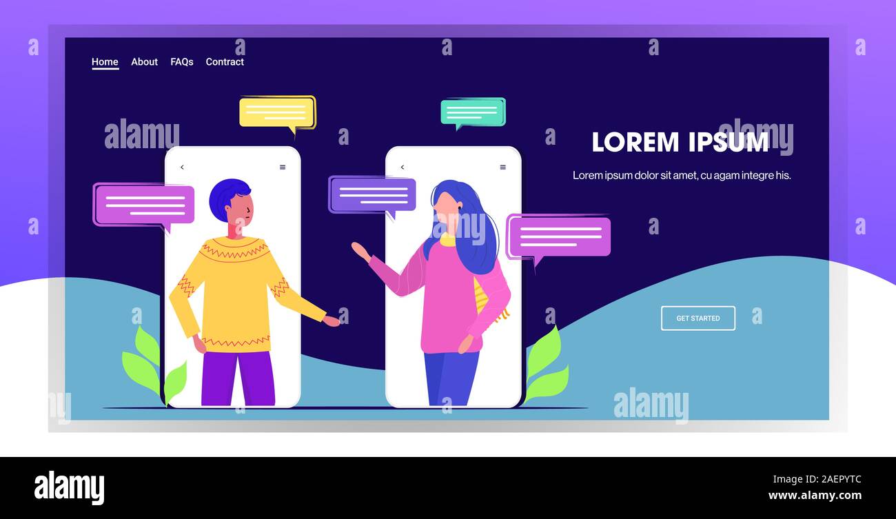 Two person communication in bubble Stock Vector Images - Alamy