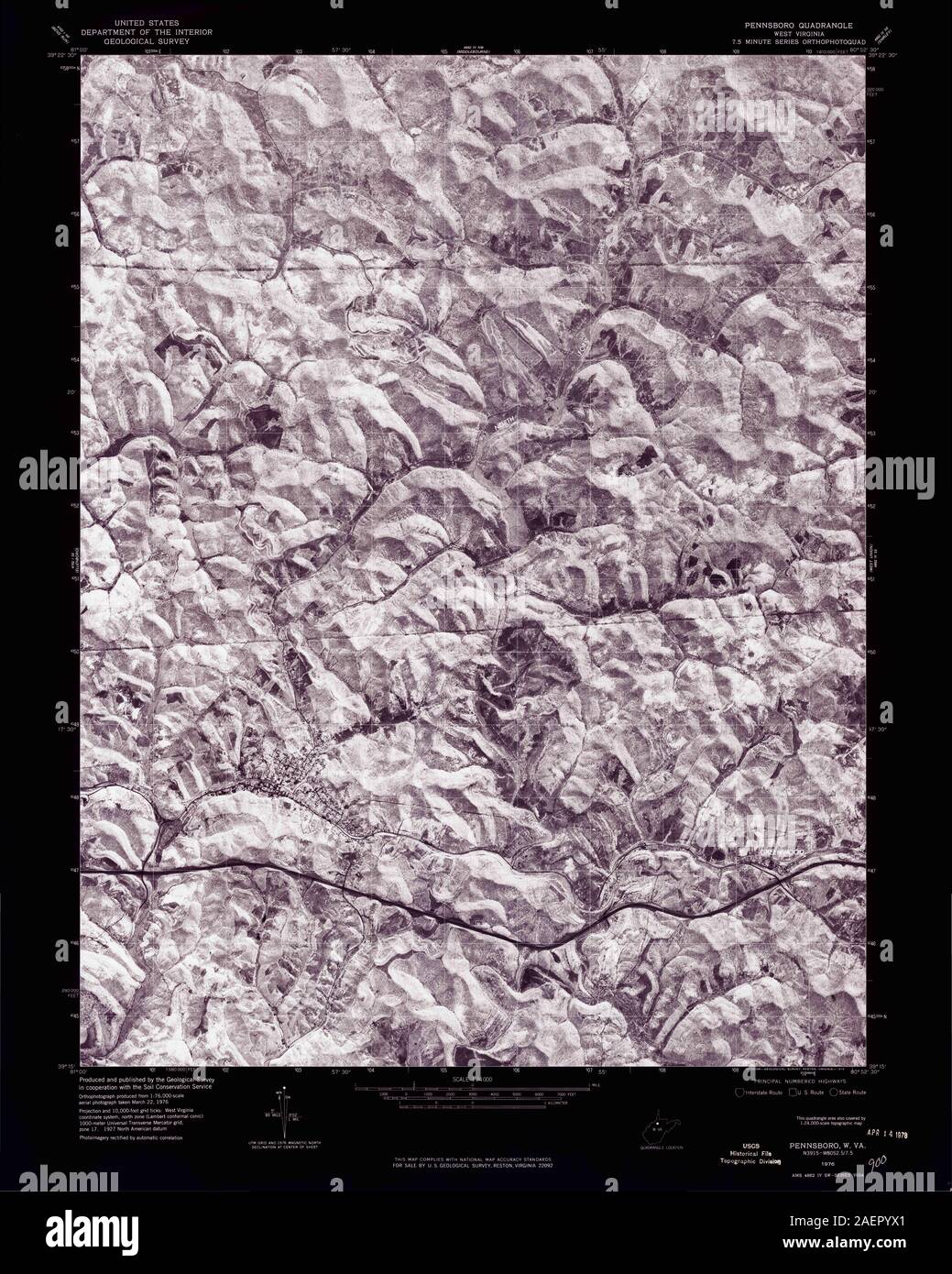 Pennsboro map hi-res stock photography and images - Alamy