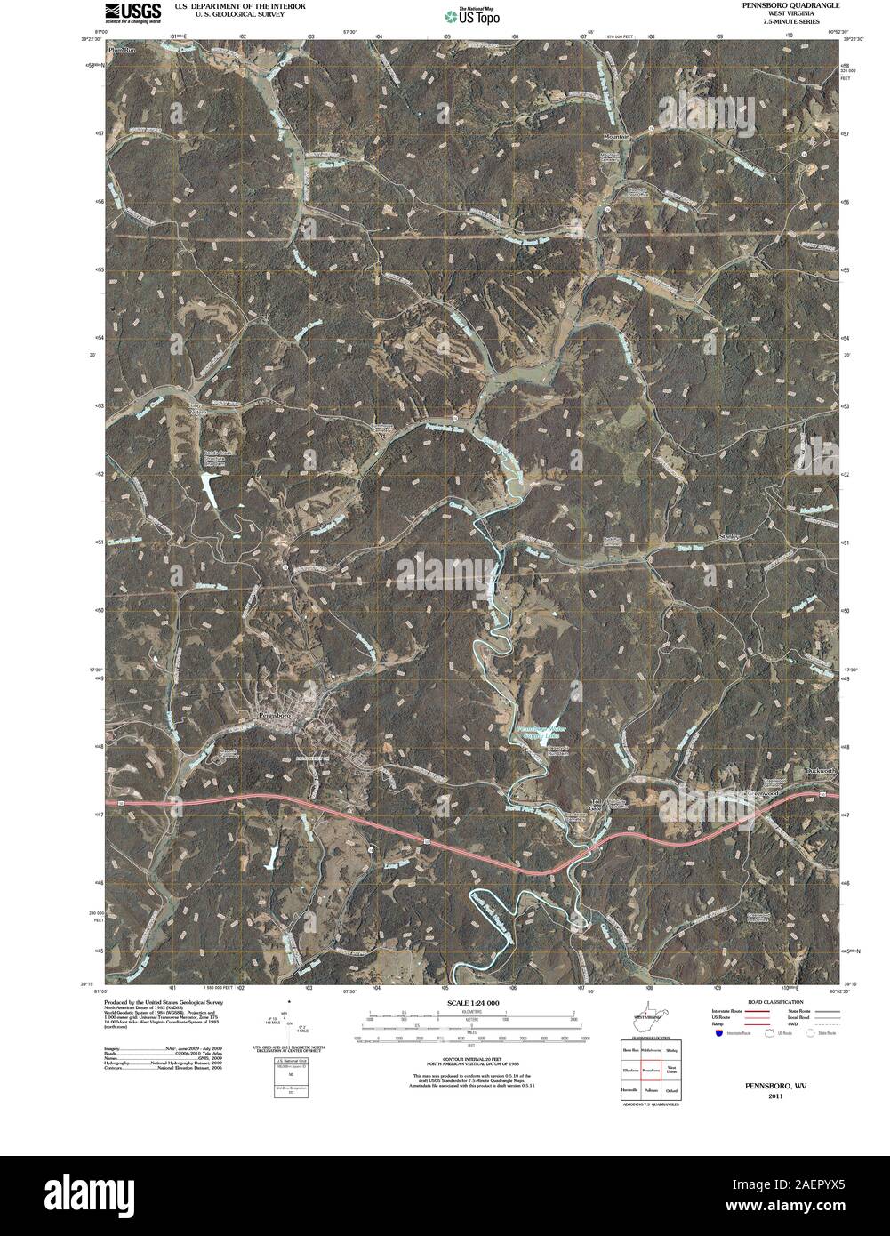 Map of pennsboro hi-res stock photography and images - Alamy