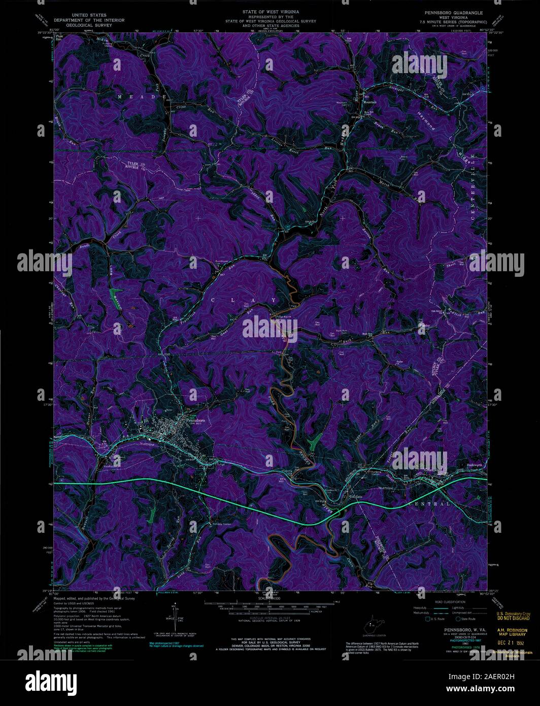 Map of pennsboro hi-res stock photography and images - Alamy