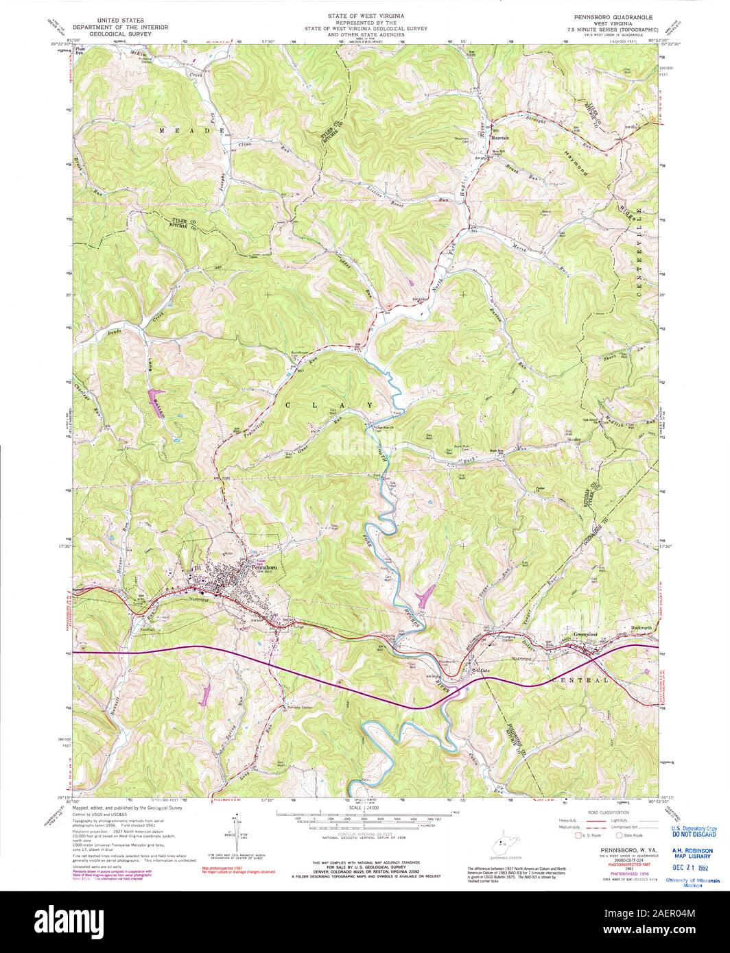 Map of pennsboro hi-res stock photography and images - Alamy