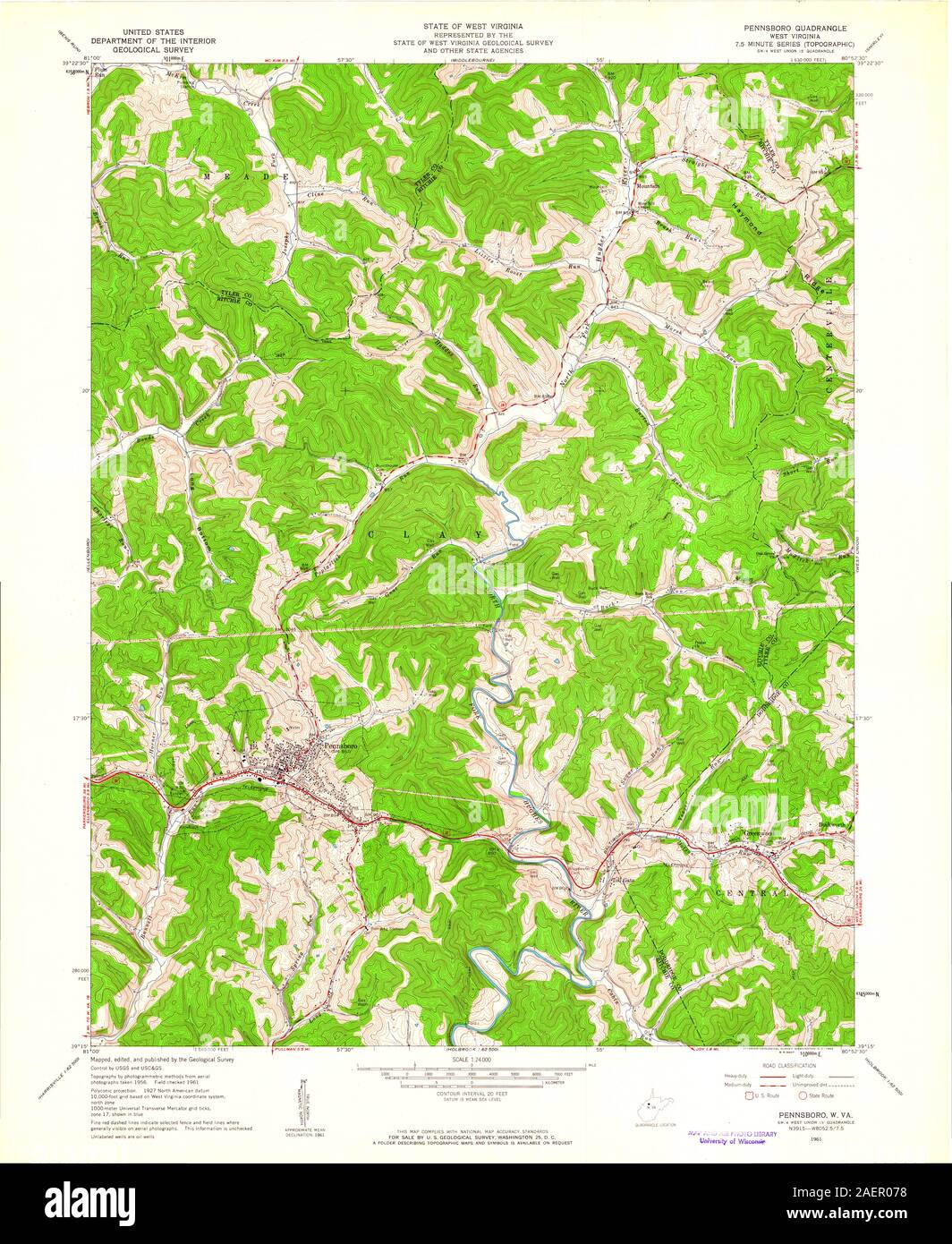 Map of pennsboro hi-res stock photography and images - Alamy