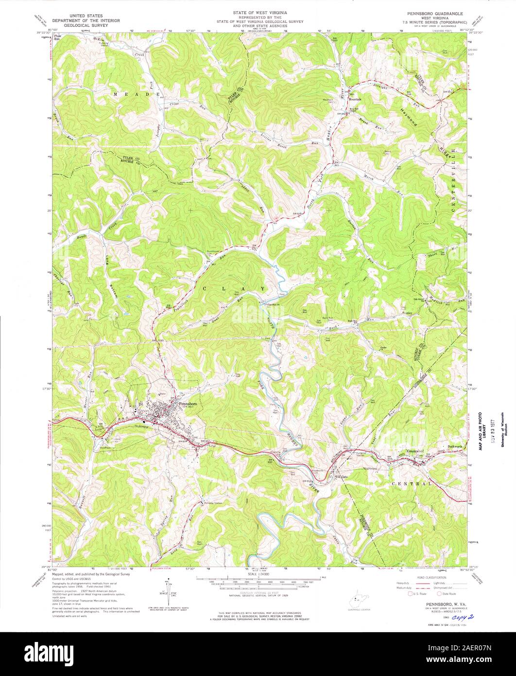 Pennsboro map hi-res stock photography and images - Alamy
