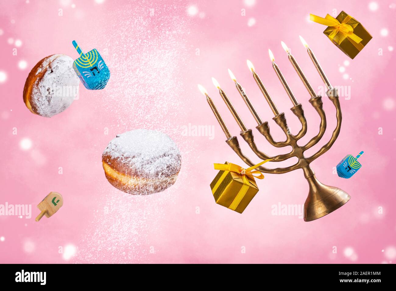 Happy Chanukah background Stock Photo - Alamy