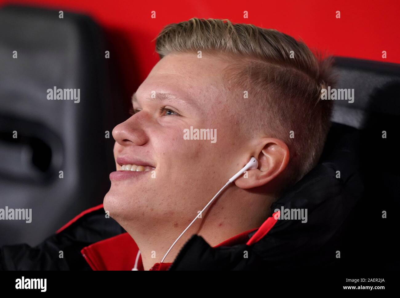 Red Bull Salzburg's Erling Braut Haland before the UEFA Champions ...