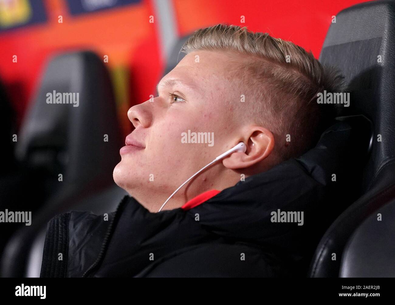 Red Bull Salzburg's Erling Braut Haland before the UEFA Champions ...