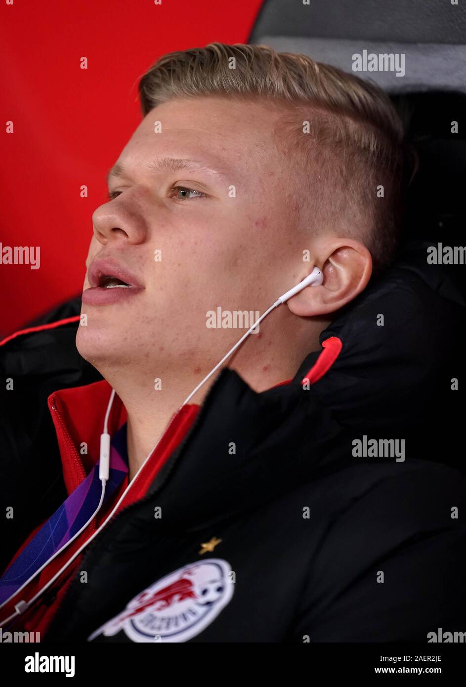 Red Bull Salzburg's Erling Braut Haland before the UEFA Champions ...