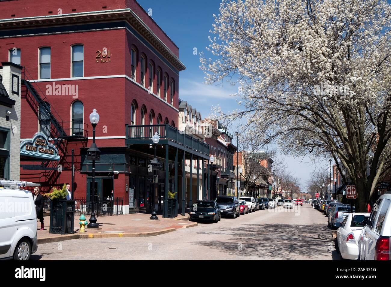 South Main Street of St. Charles, Missouri Stock Photo - Alamy