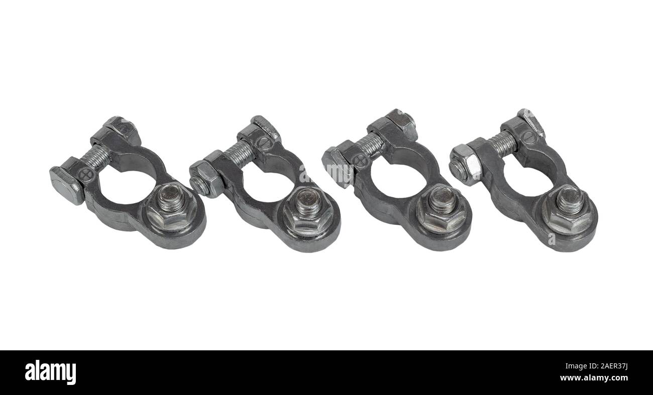 Four positive and negative metal terminal connector of car battery ...