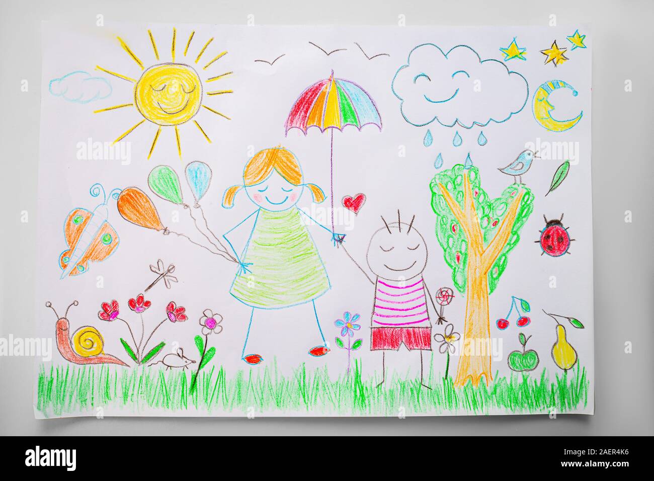 Draw childhood hi-res stock photography and images - Alamy