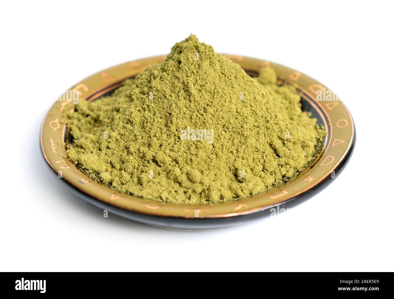 Henna powder. Also known as mailanchi in Malayalam, mehndi in Hindi ...