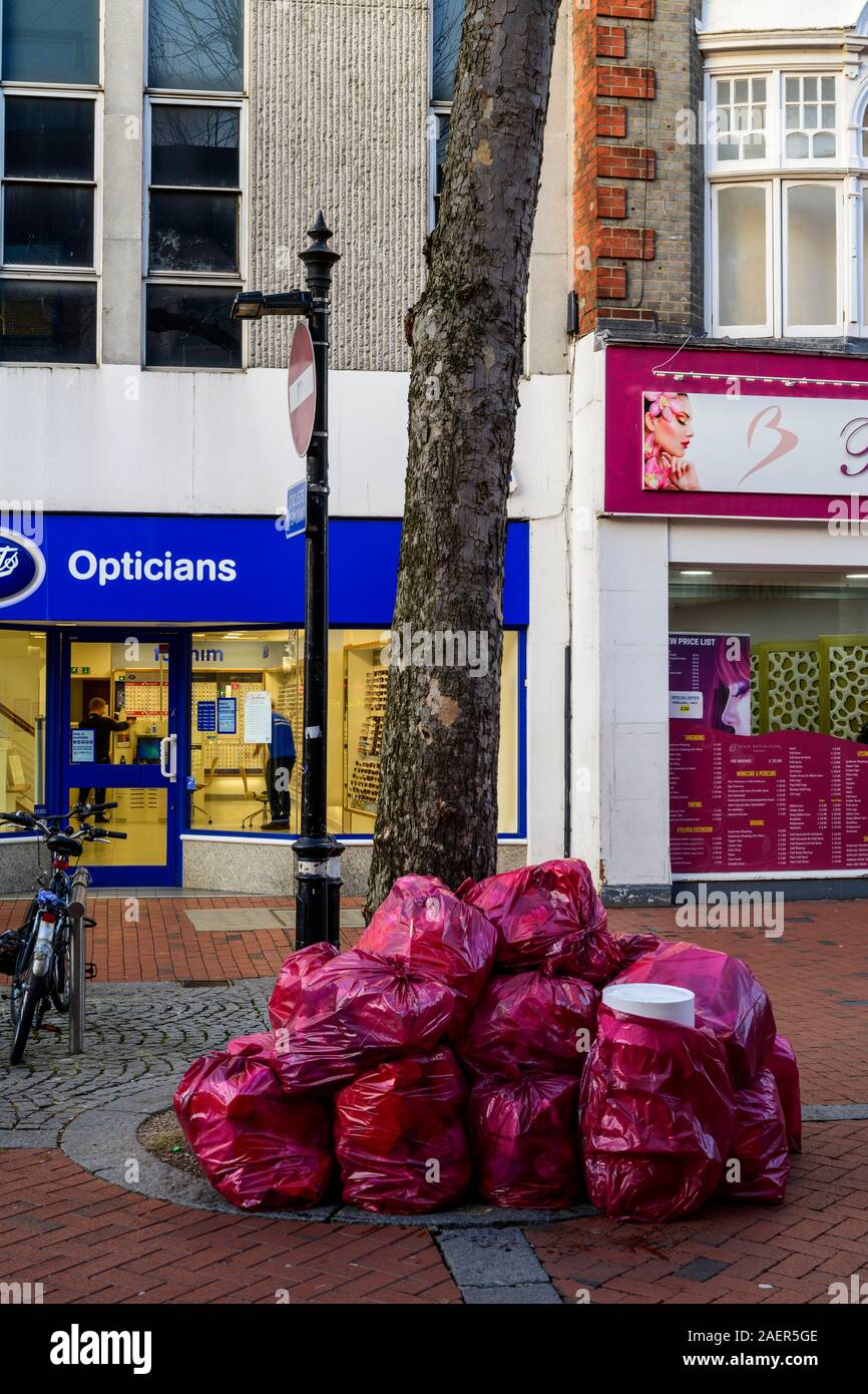 Environmental waste bagged up for collection Stock Photo - Alamy