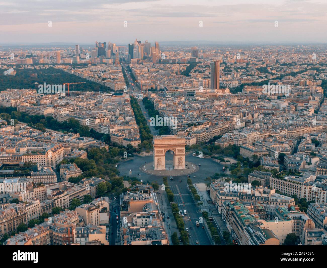 Aerial Cityscape of Paris, France during sunrise Stock Photo - Alamy