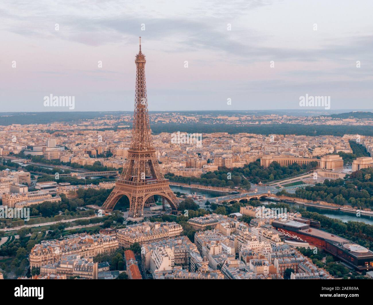 Cityscape of Paris, France with the Eiffel Tower in sight Stock Photo ...